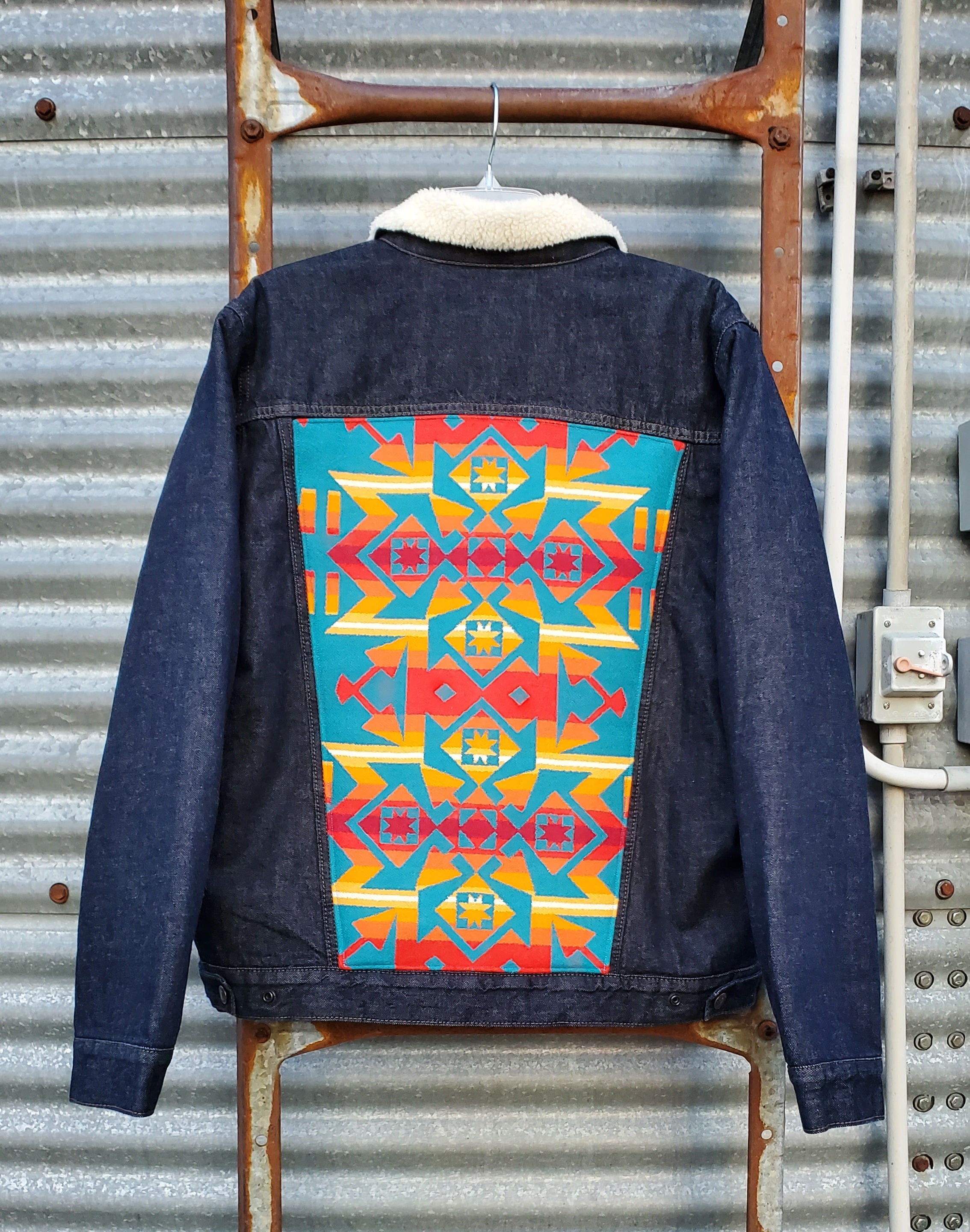 Men's Large - Custom Denim Sherpa Jacket – Lindy Design
